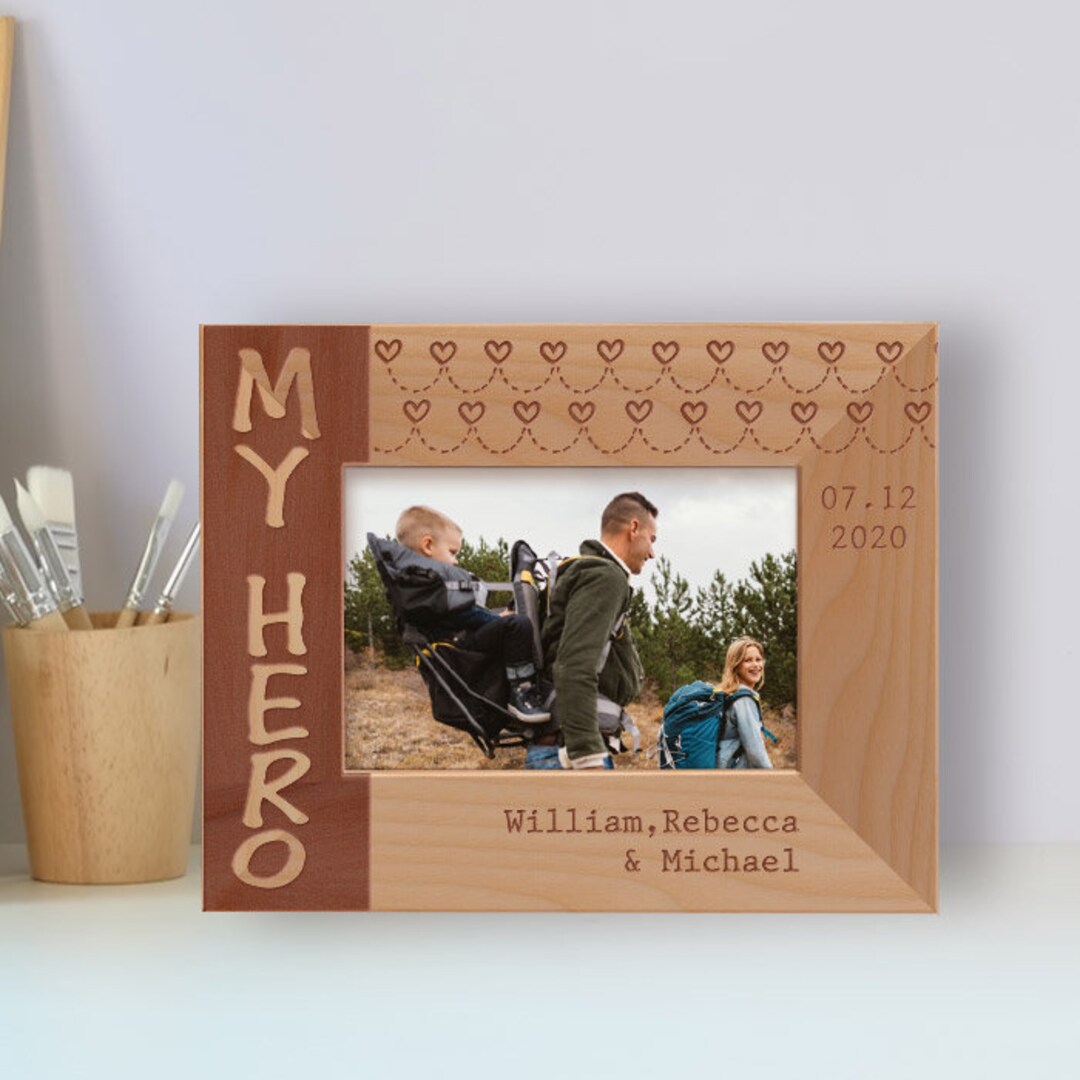 My Hero Personalized Wooden Frame - Etsy