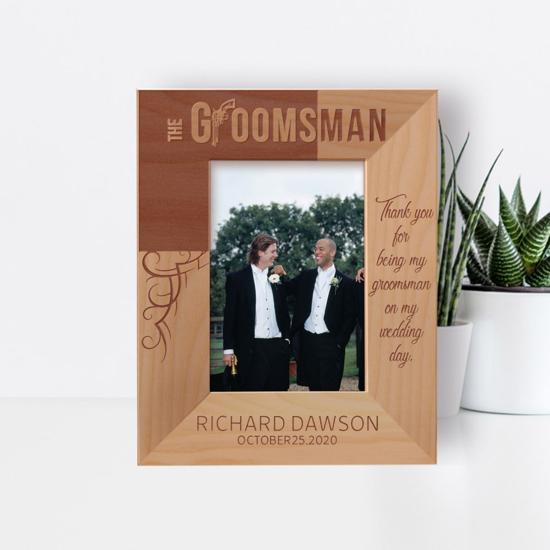 Personalized Groomsman Picture Frame, Custom Best Man Picture Frame ...