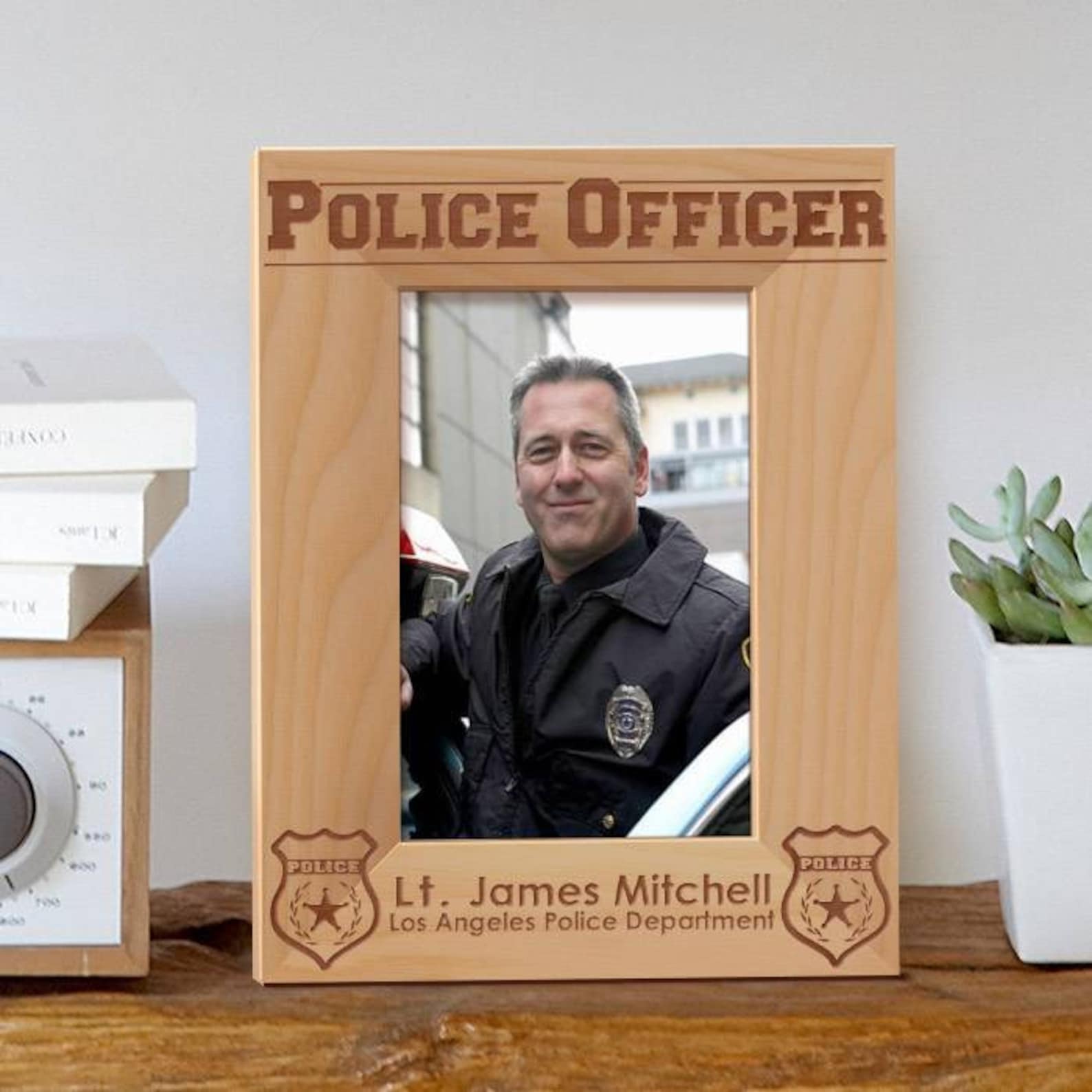 Police Officer Photo Frame Personalized Picture Frame for | Etsy
