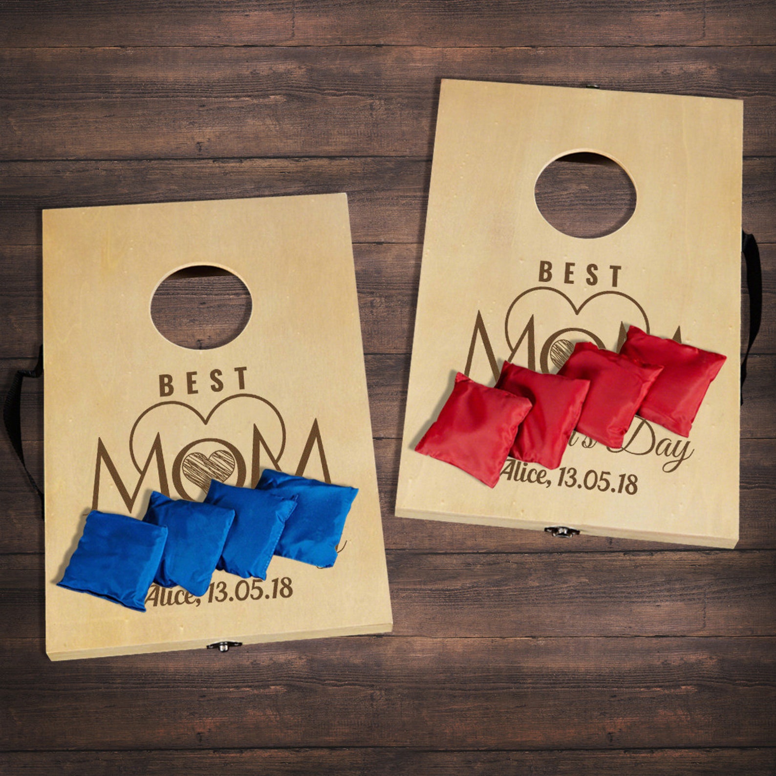personalized-mini-bean-bag-toss-game-wooden-board-outdoor-etsy