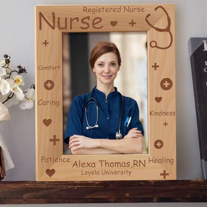 Custom Nurse Picture Frame, Personalized Registered Nurse Picture Frame ...