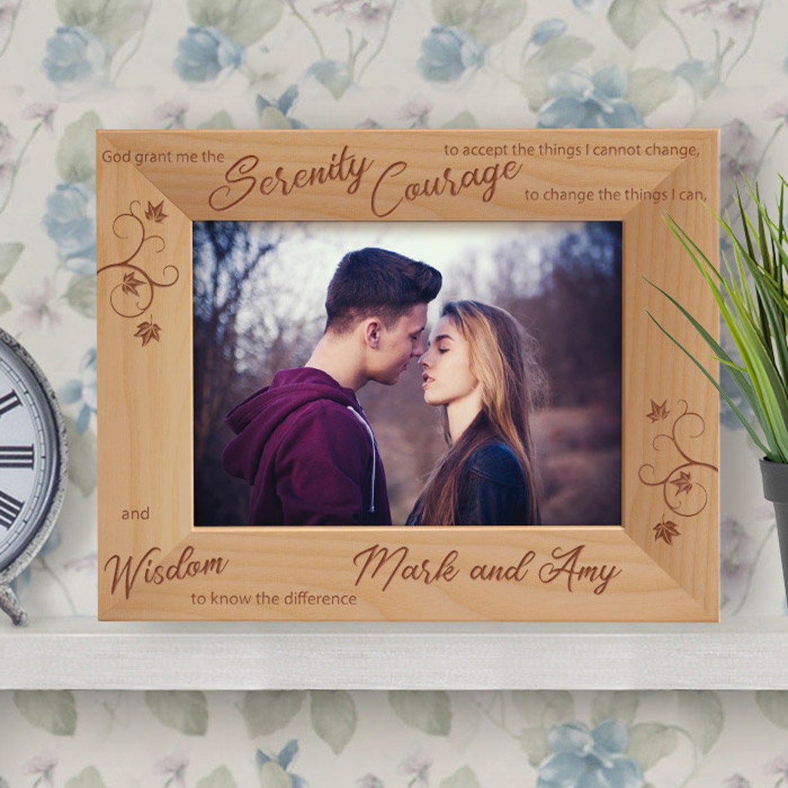 Personalized Serenity Prayer Photo Frame Customized Couples | Etsy