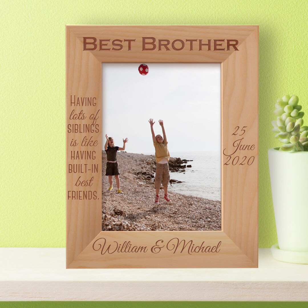 Custom Best Brother Photo Frame, Personalized Brother Picture Frame ...