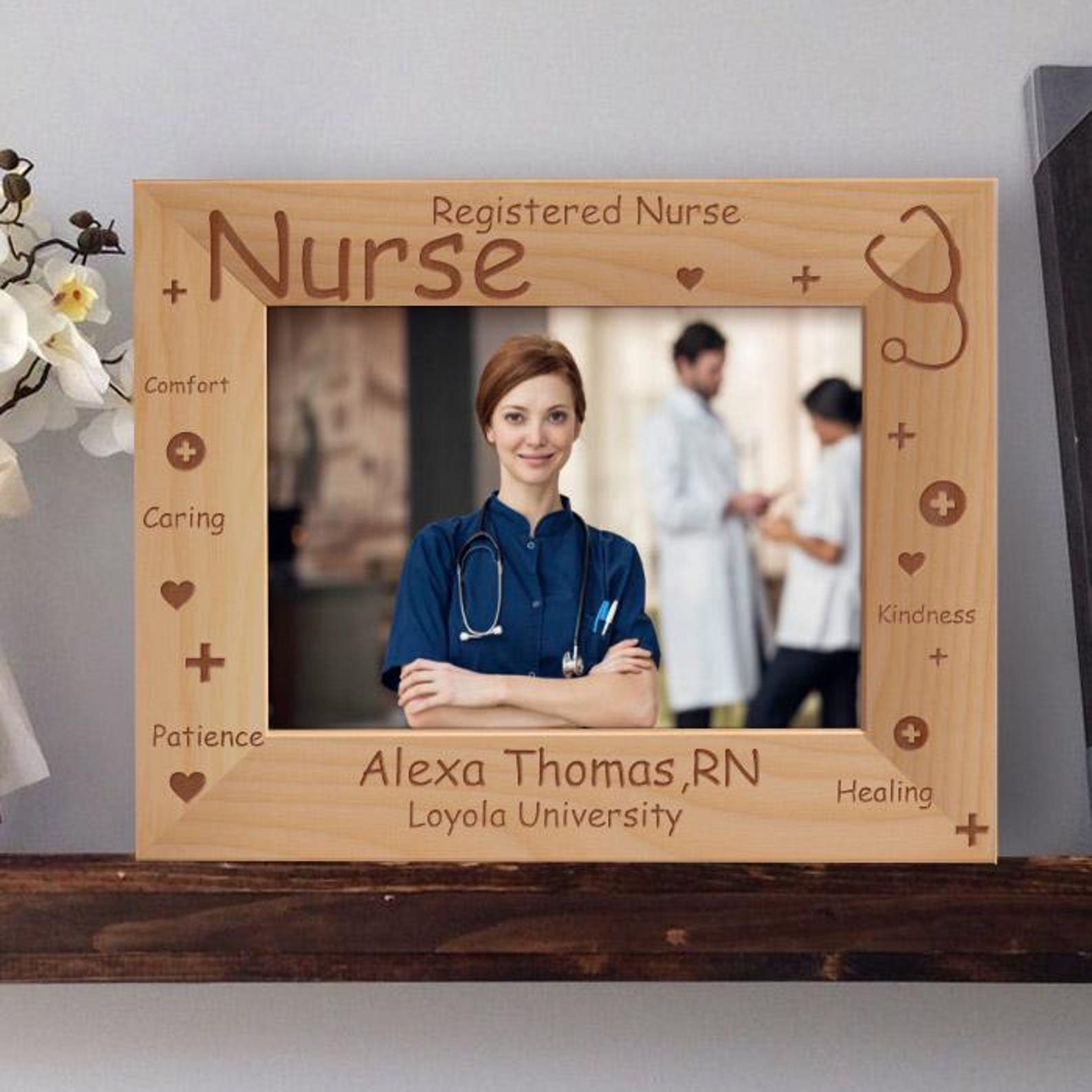 Custom Nurse Picture Frame, Personalized Registered Nurse Picture Frame ...
