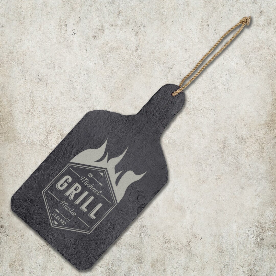 Personalized Barbeque Slate Cutting Boards - Custom Name/initial ...