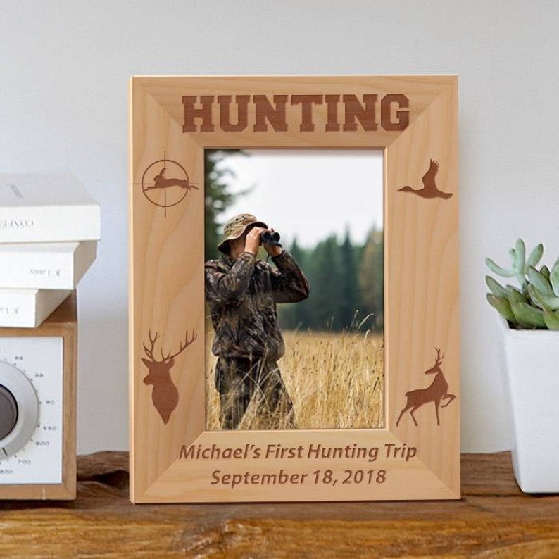 First Hunting Picture Frame, Personalized Picture Frames, Wooden ...