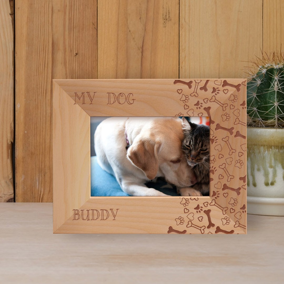 Personalized Pet Photo Frame, Custom Dog Photo Frame, Wooden Photo ...