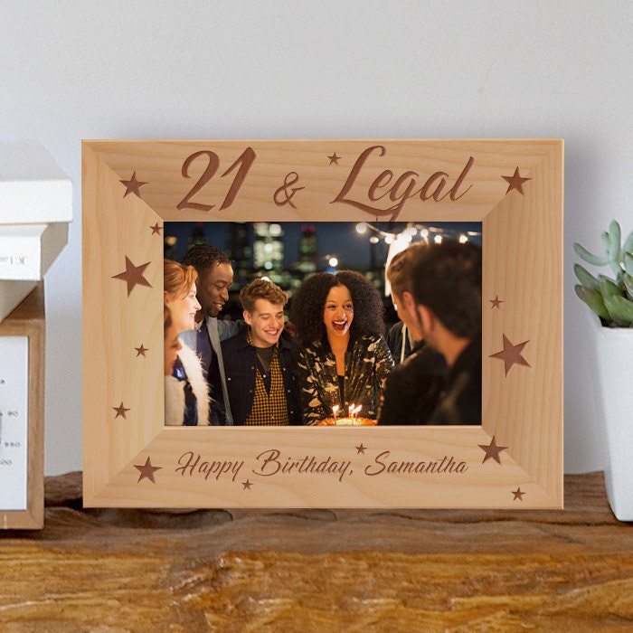 21 and Legal Picture Frame, 21st Birthday Picture Frame, Personalized ...