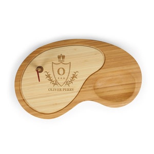 Personalized Golf Cheese Board Set With Name, Custom Name Bamboo ...