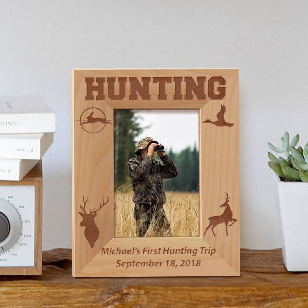 First Hunting Picture Frame, Personalized Picture Frames, Wooden ...