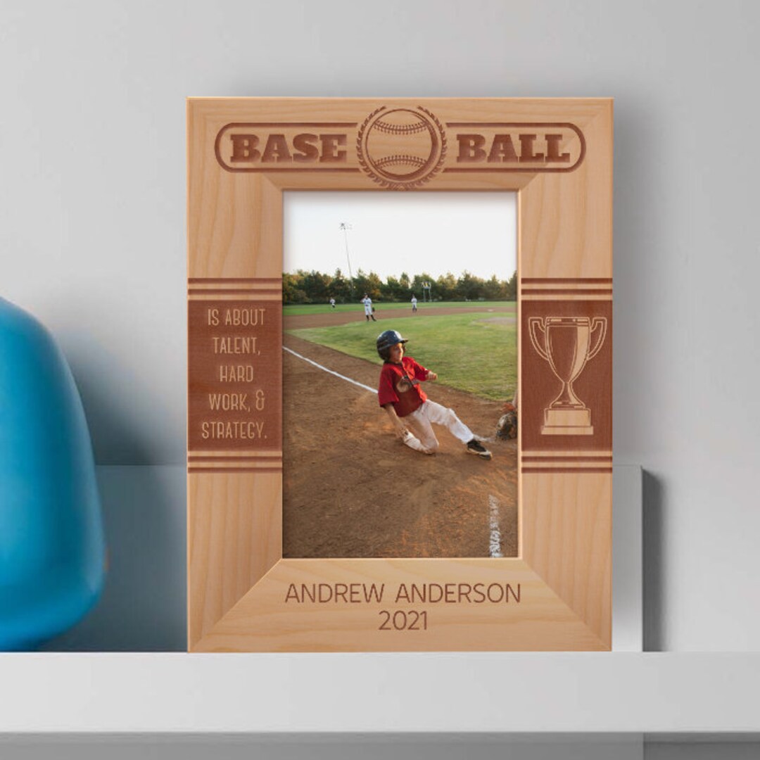 Custom Baseball Photo Frame, Personalized Photo Frame, Engraved Picture ...
