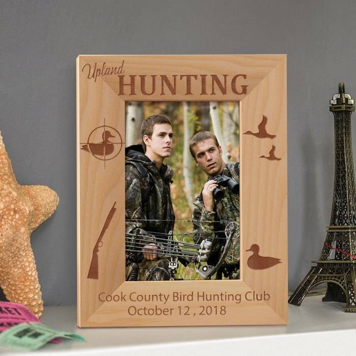 Personalized Upland Hunting Picture Frame, Engraved Photo Frame, Custom ...