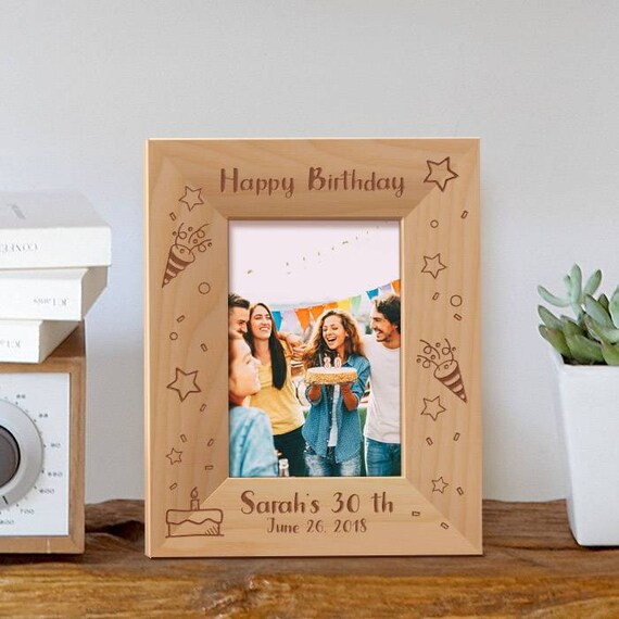30th Birthday Personalized Picture Frame Name Engraved Frame | Etsy