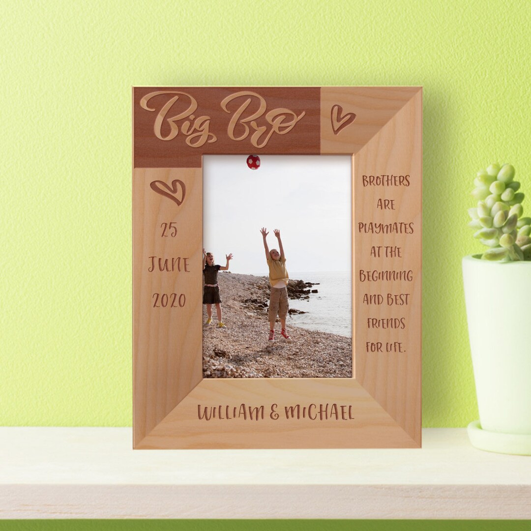 Personalized Brother Photo Frame, Custom Big Bro Picture Frame ...