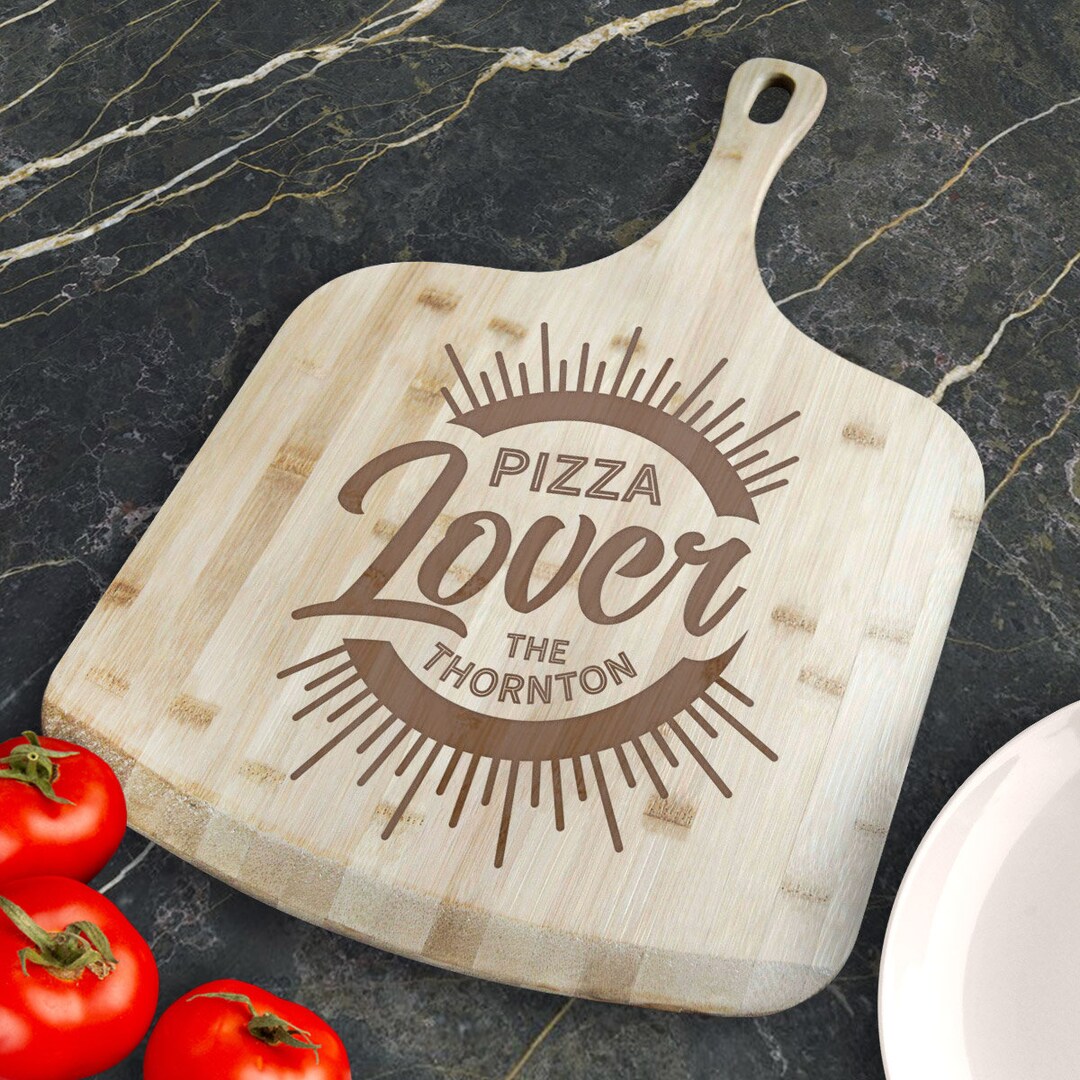 Personalized Pizza Lover Bamboo Cutting Board, Pizza Custom Wood ...