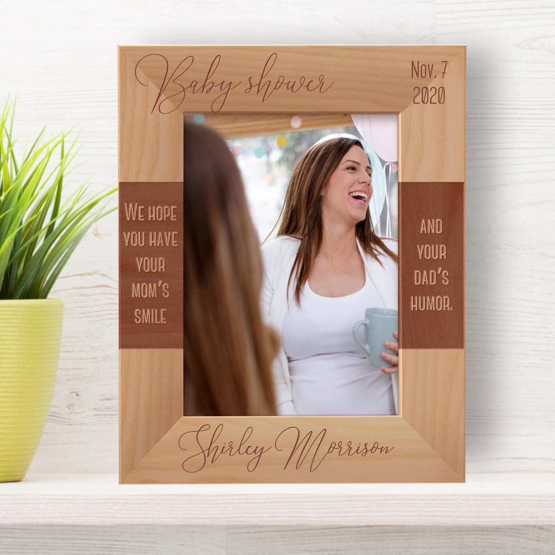 Custom Baby Shower Picture Frame, Personalized Picture Frame, Engraved ...