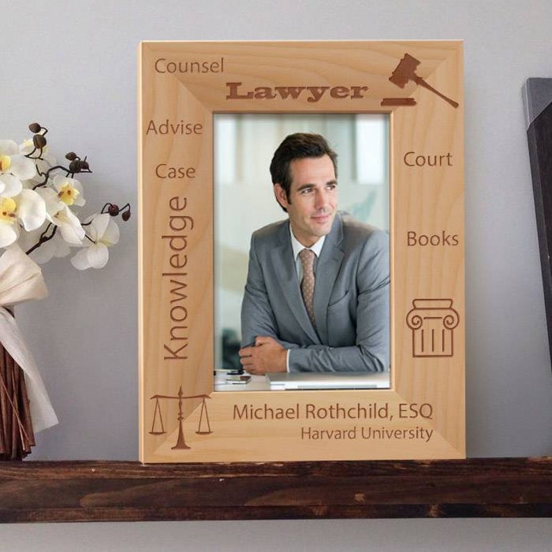 Lawyer Picture Frame, Law School Gift for Lawyer, Personalized Photo ...