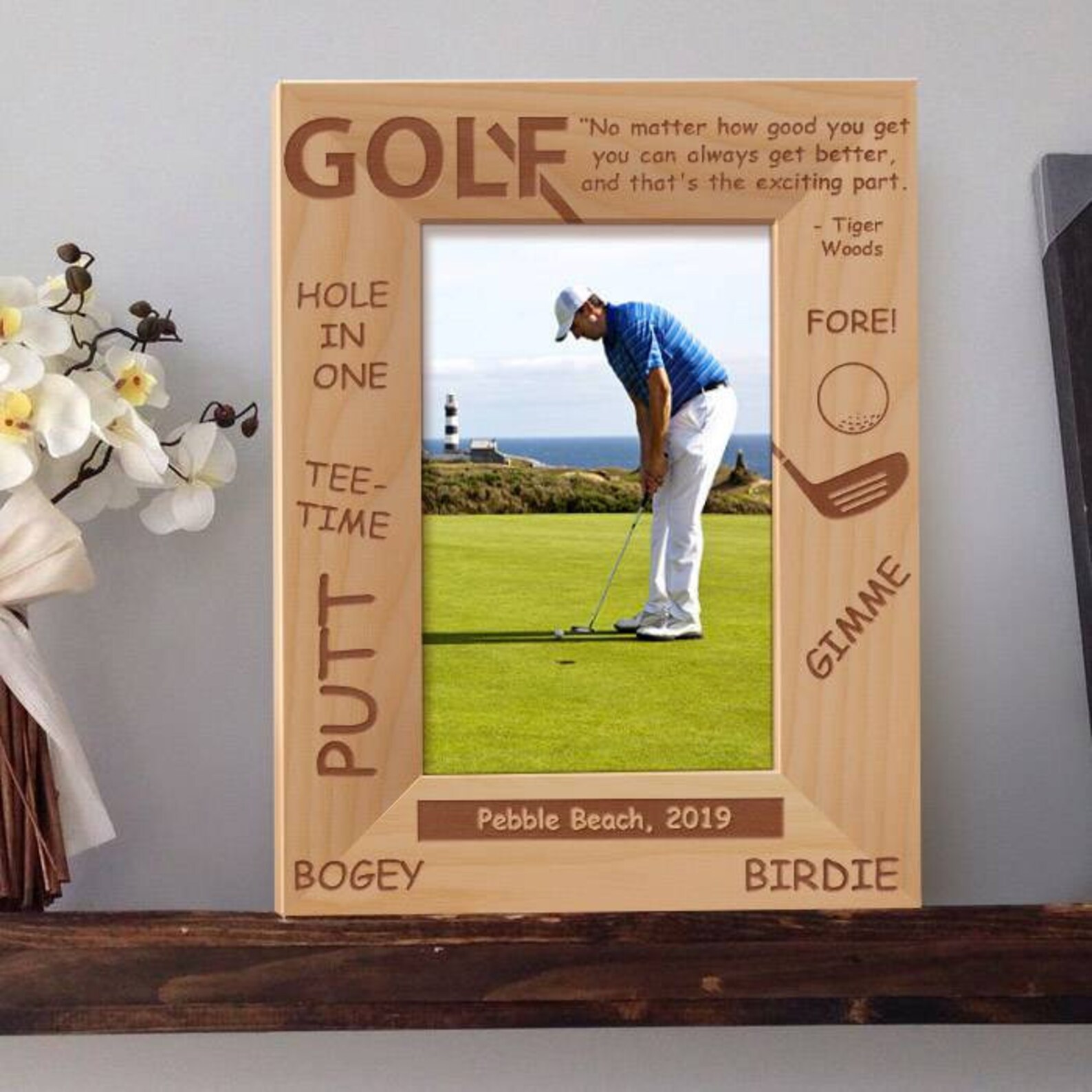 Golf Picture Frame Personalized Picture Frames Wooden | Etsy