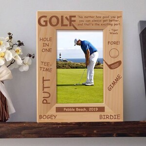 Golf Picture Frame, Personalized Picture Frames, Wooden Picture Frames ...