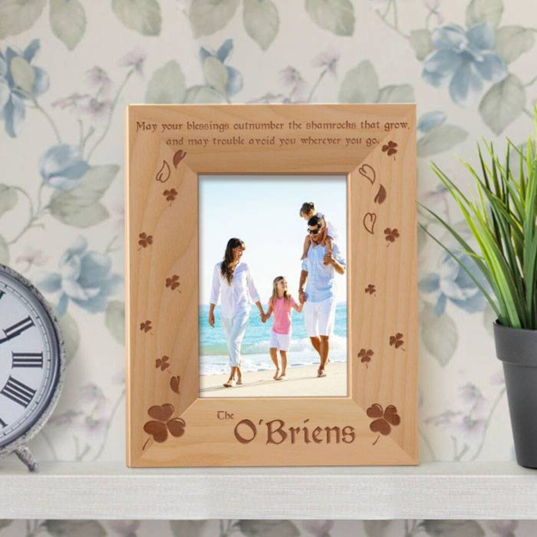 Personalized Family Picture Frame, Engraved Family Blessings Picture ...