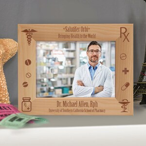 Doctor Picture Frame, Wooden Picture Frames, Doctor Gifts Personalized ...