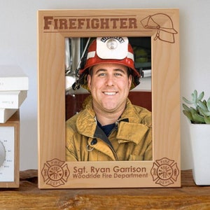 Firefighter Photo Frame, Fireman Picture Frame, Firefighter Christmas ...