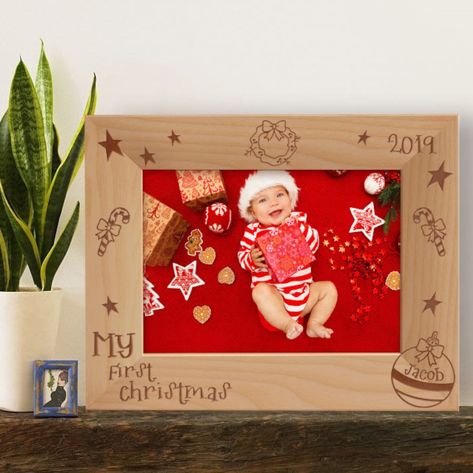 Babies First Christmas Photo Frame My First Christmas | Etsy