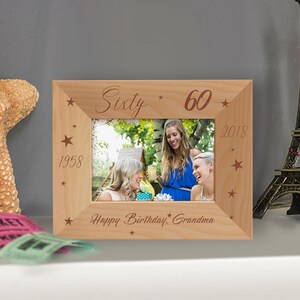 Personalized Birthday Picture Frame, Engraved Photo Frame, Custom Photo ...