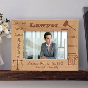 Lawyer Picture Frame, Law School Gift for Lawyer, Personalized Photo ...