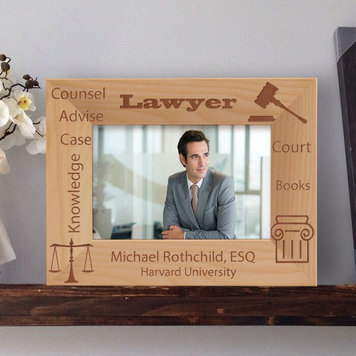 Lawyer Picture Frame, Law School Gift for Lawyer, Personalized Photo ...