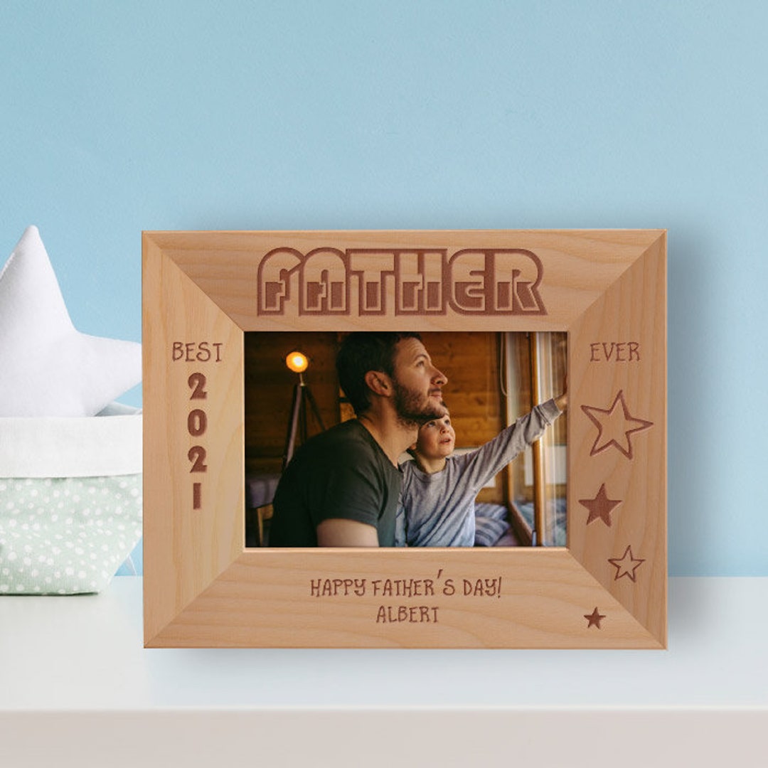 Personalized Daddy Photo Frame, Custom Best Father Photo Frame ...