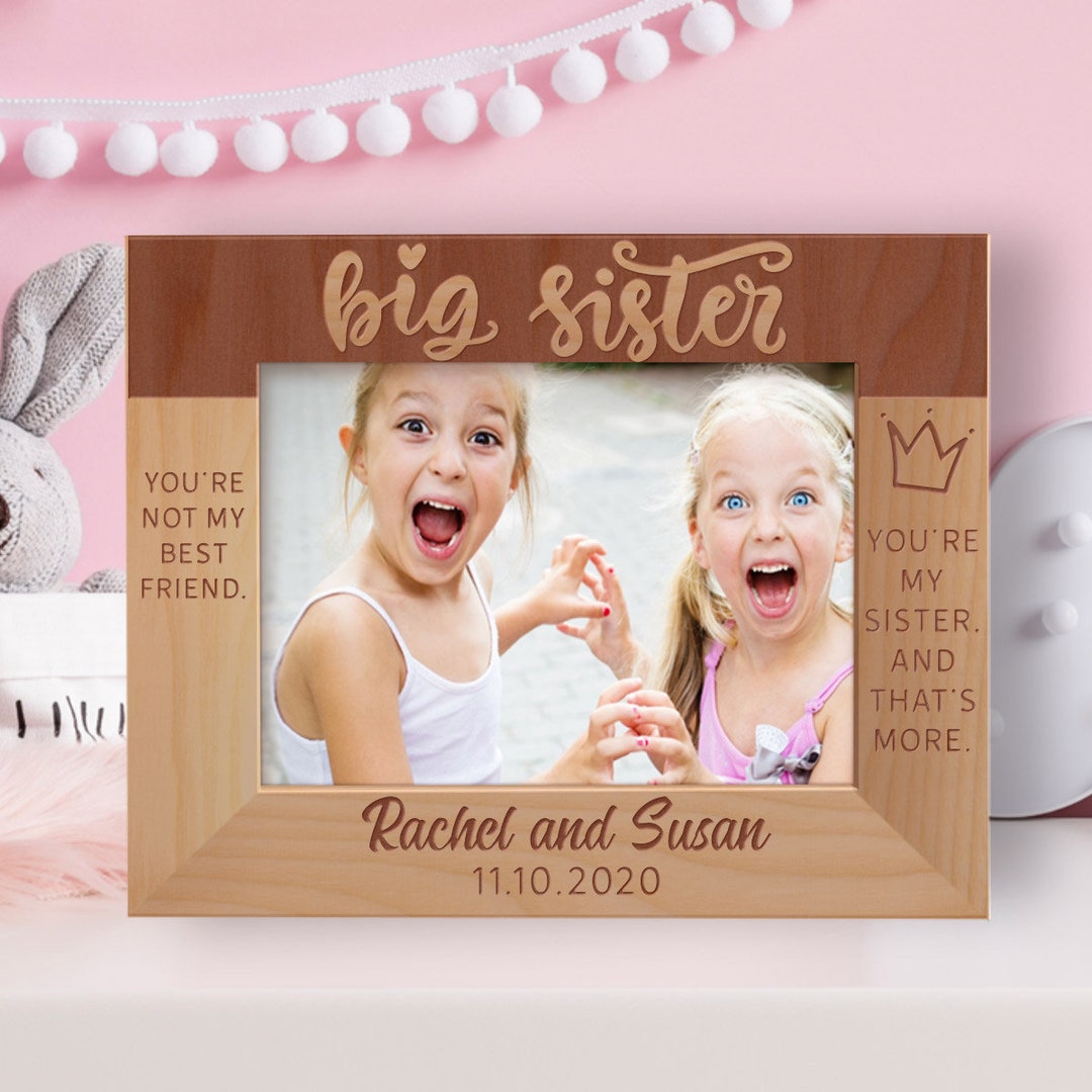 Personalized Sister Photo Frame, Custom Photo Frame, Engraved Photo ...