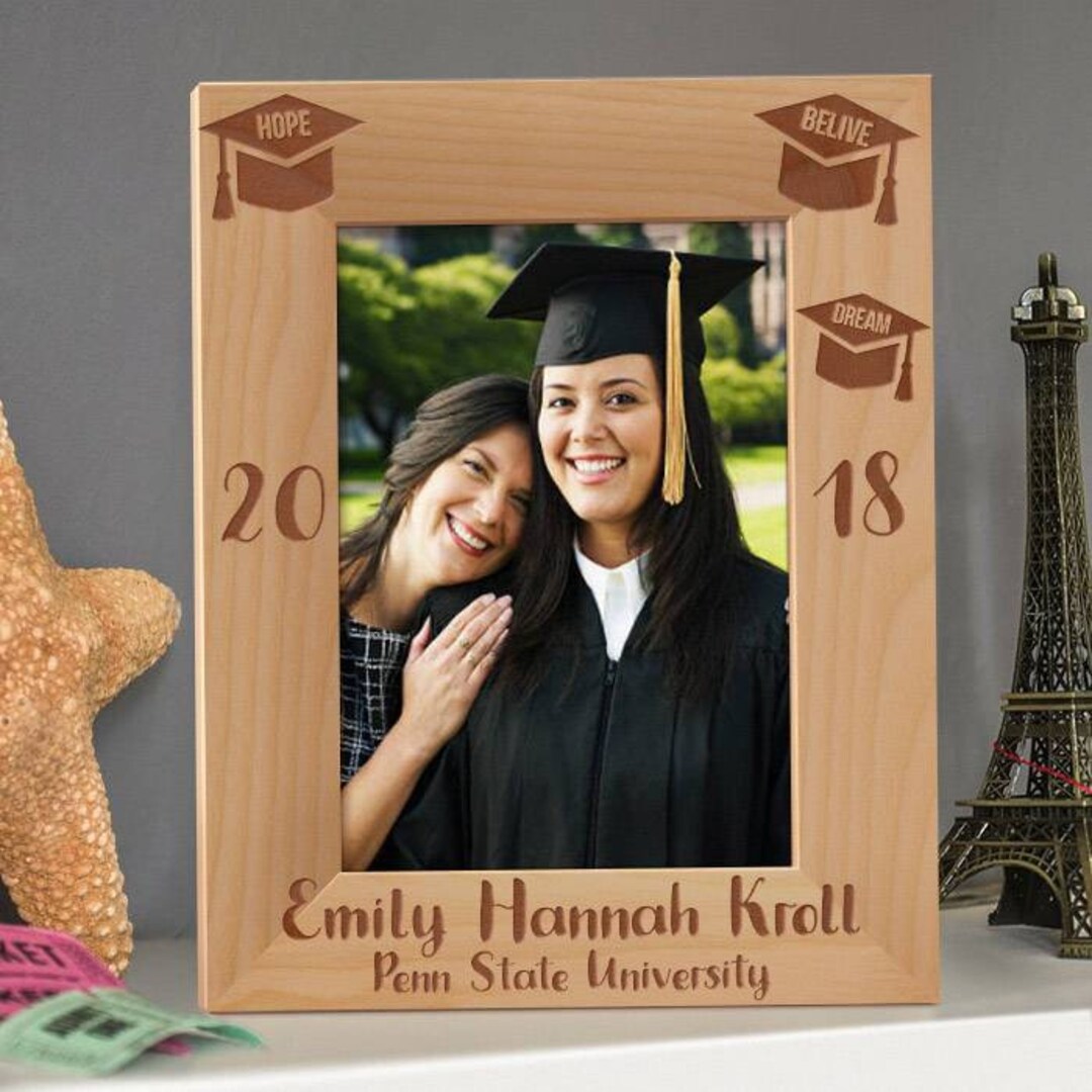 Custom Graduation Frame, Personalized Graduation Photo Frame, Wooden ...