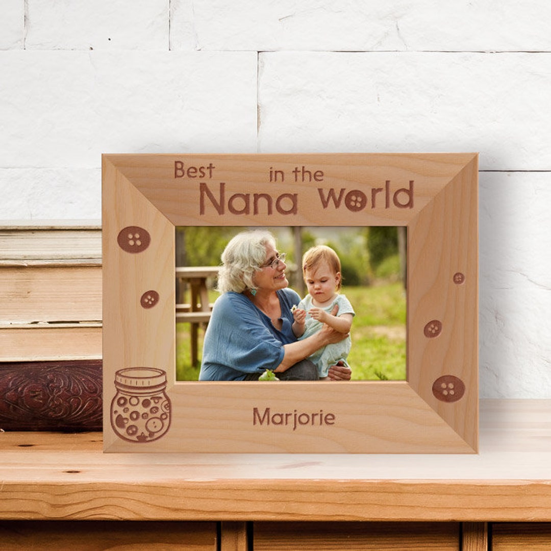Best Nana in the World Personalized Wooden Frame - Etsy