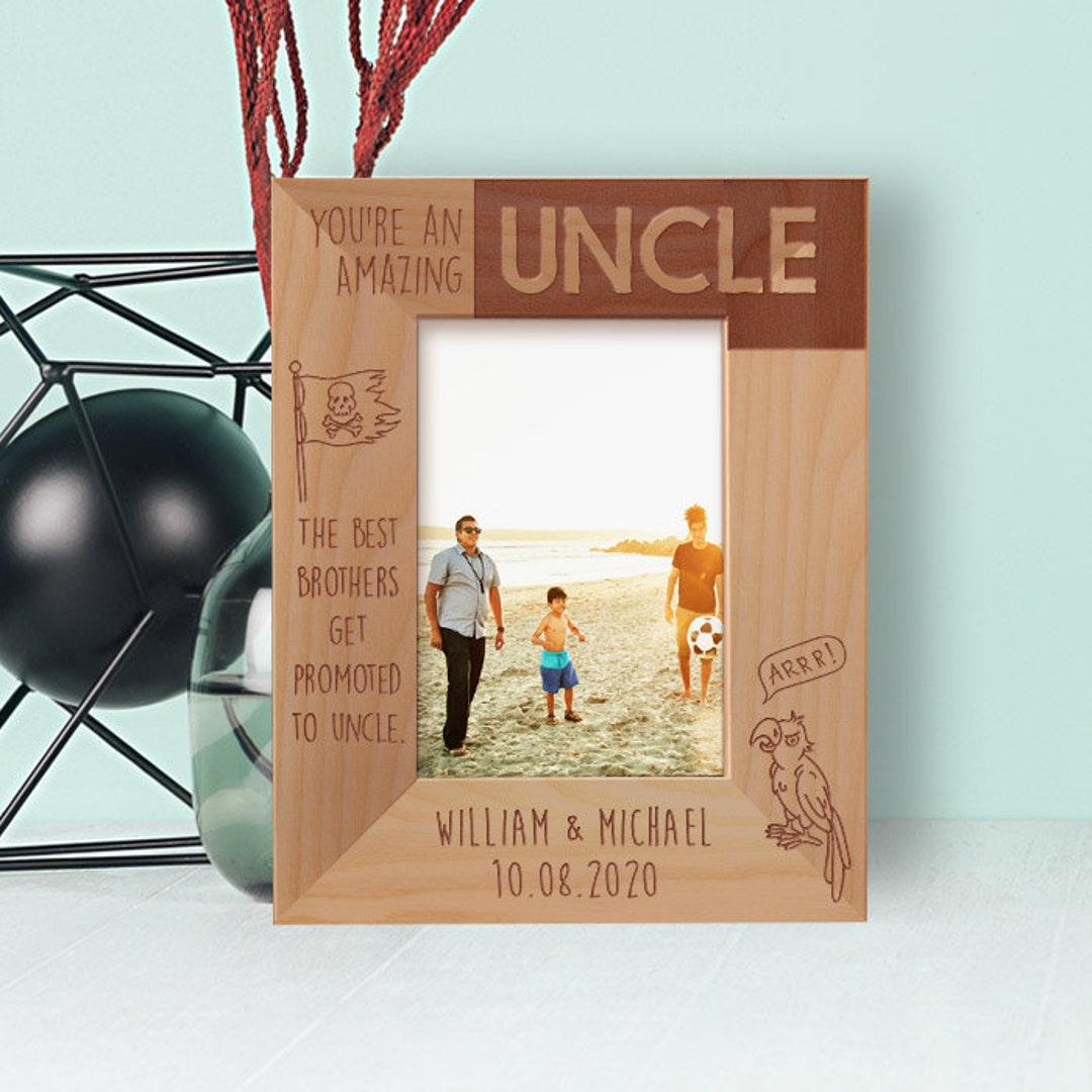 Custom Amazing Uncle Picture Frame – Personalized Wooden Photo Frame ...