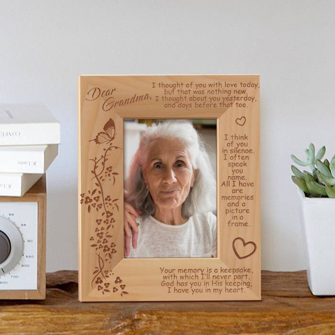 Grandma Picture Frame, Memorial Photo Frame, Grandma Rememberance ...