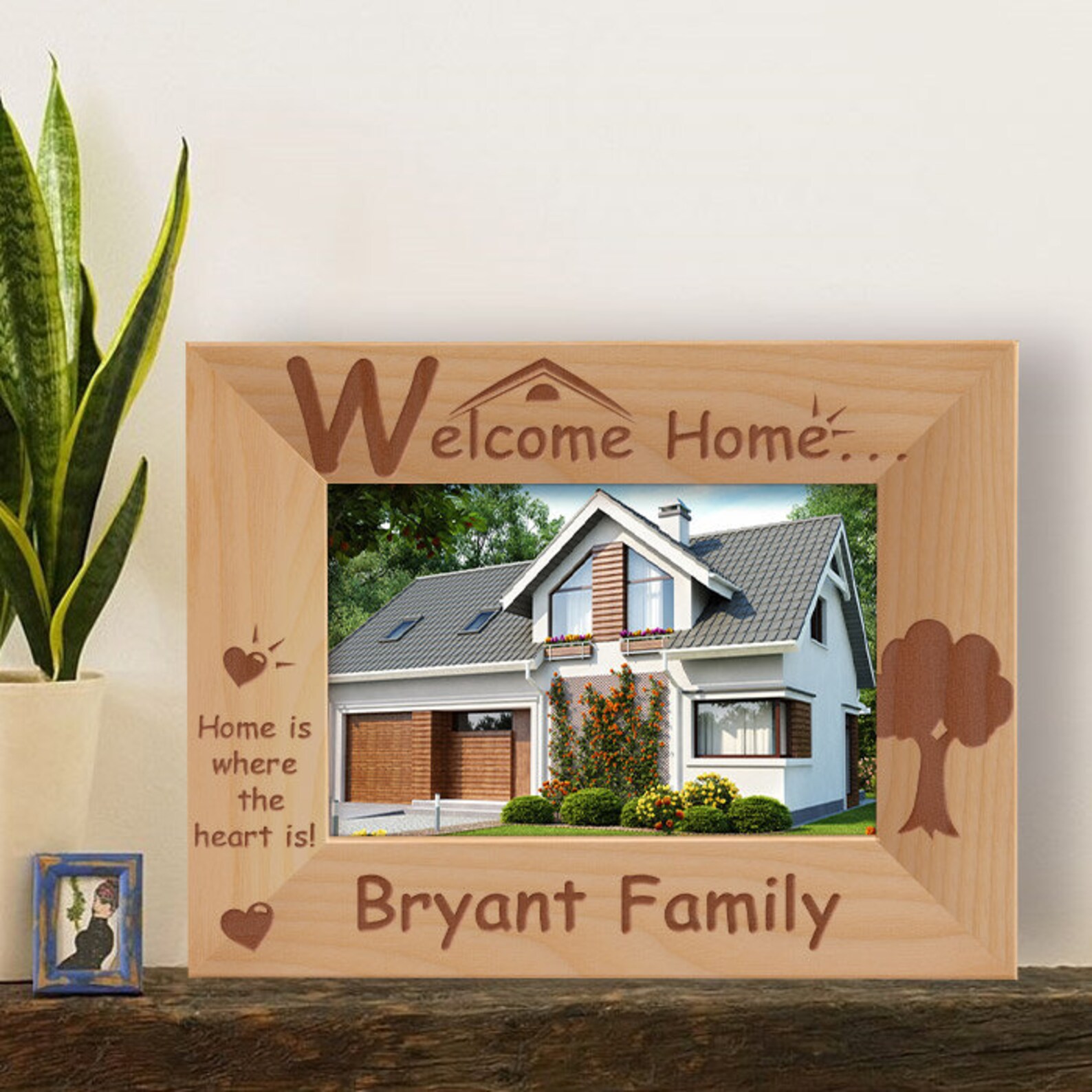 Personalized Family Photo Frame Home Picture Frame Home is | Etsy
