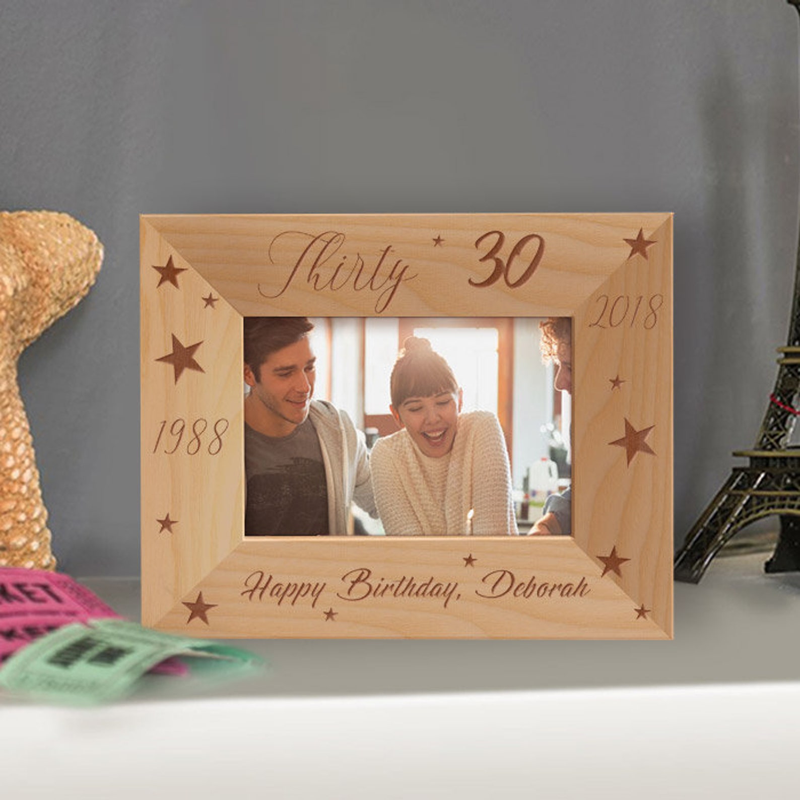 30th Birthday Picture Frame Happy Birthday Photo Frame | Etsy