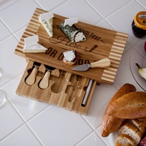 Personalized Concavo Cheese Board Set With Name, Custom Monogrammed ...