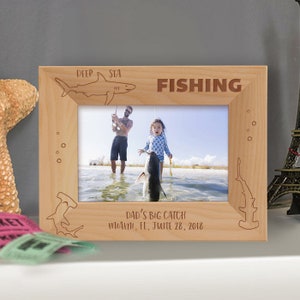 Deep Sea Fishing Photo Frame, Daddy Gift, Gift for Fisherman, Daddy's ...