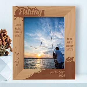 Custom Fishing Picture Frame, Personalized Photo Frame, Engraved Photo ...