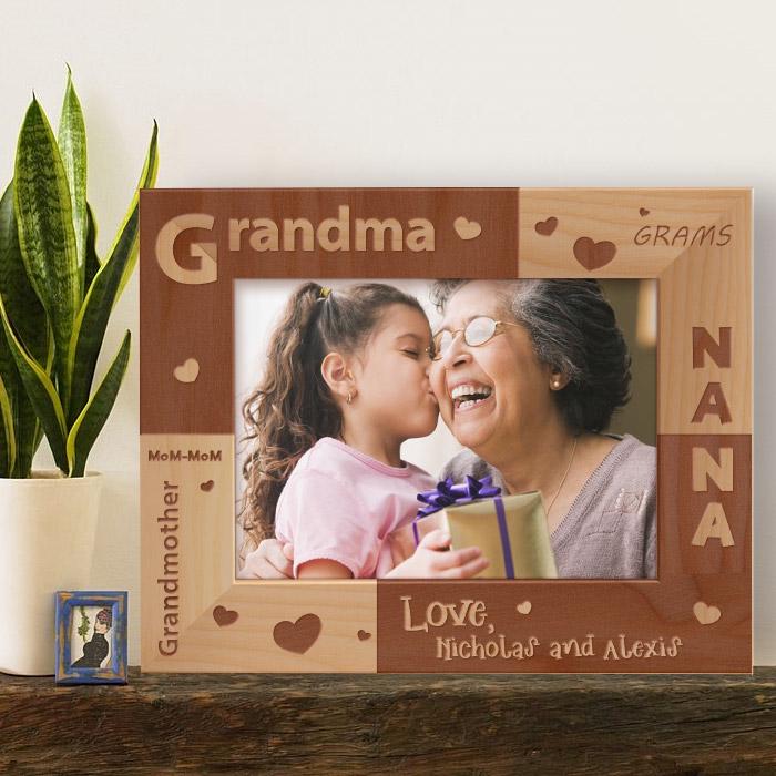 Grandma Picture Frame, Grandma Remembrance, Customized Photo Frame for ...