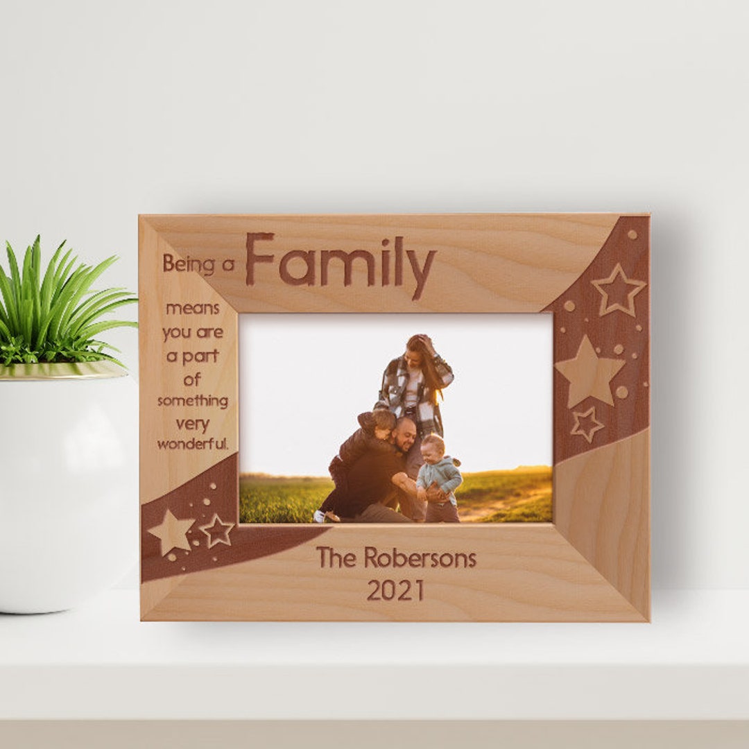 Personalized Family Picture Frame, Engraved Family Blessings Picture ...