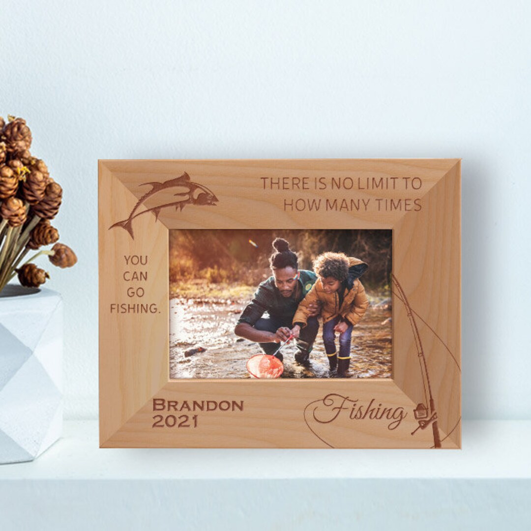 Personalized Fishing Picture Frame, Custom Picture Frame, Engraved ...
