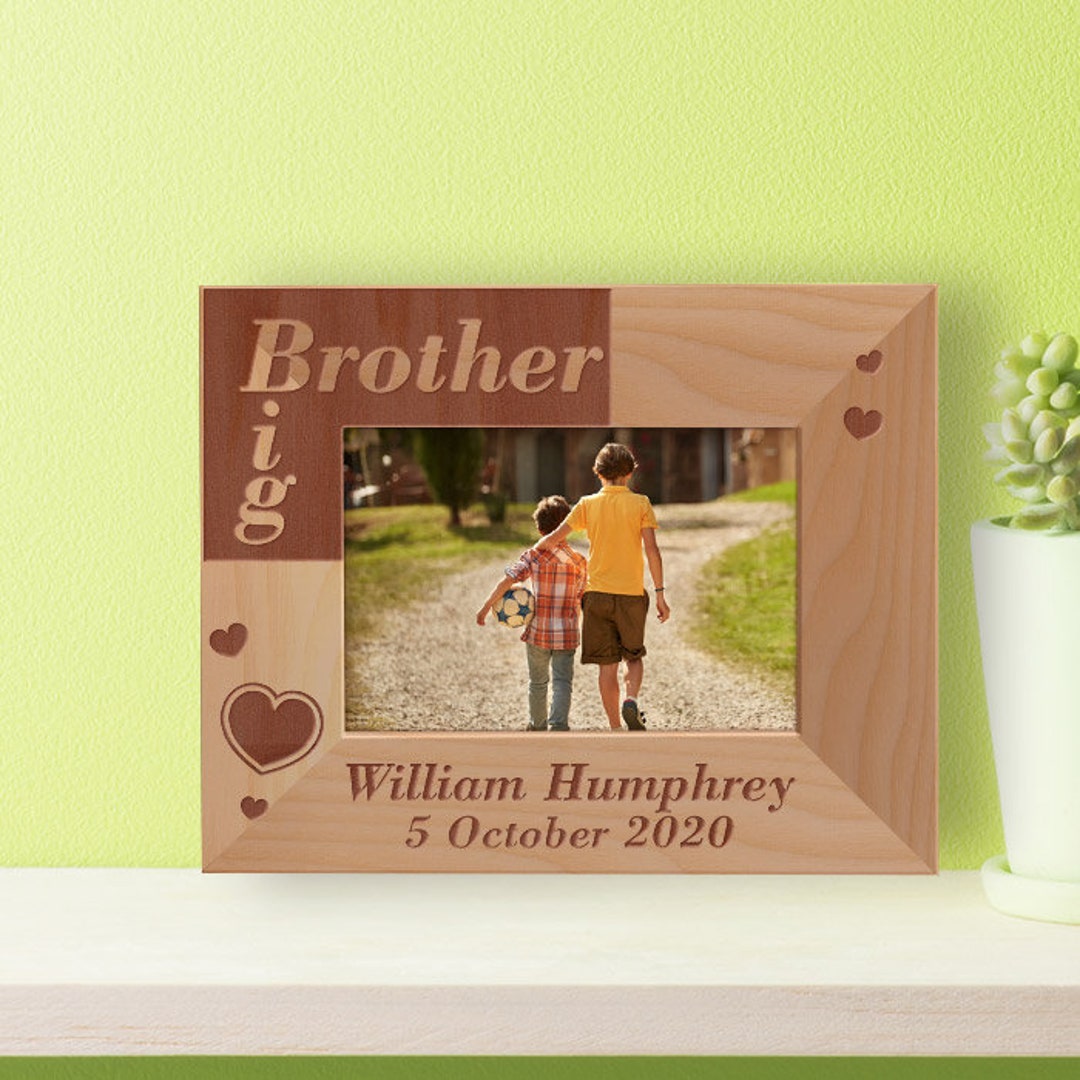 Personalized Big Brother Picture Frame, Custom Picture Frame, Engraved ...