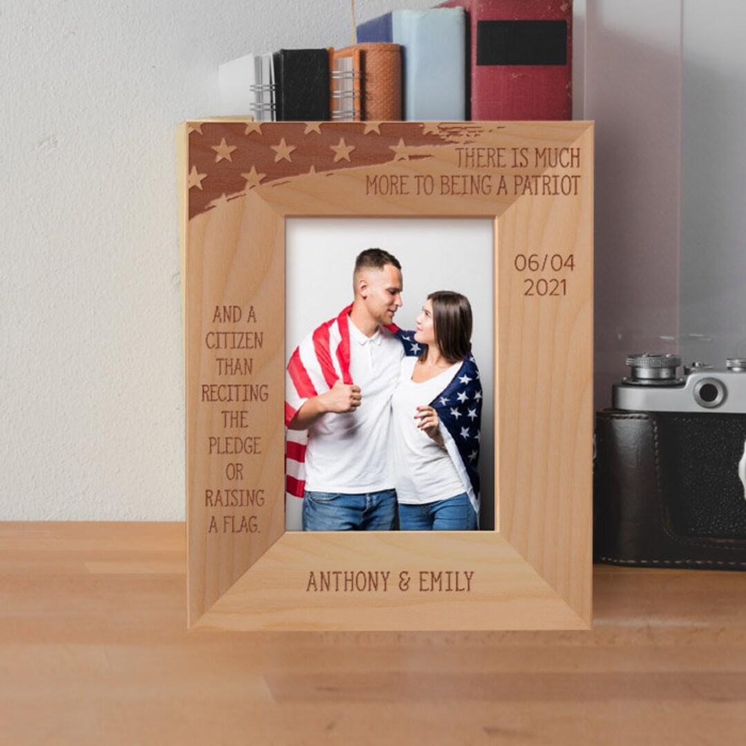 Custom United States Picture Frame – Personalized Wooden Photo Frame ...