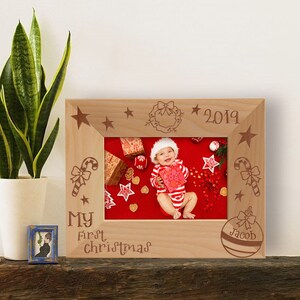 Babies First Christmas Photo Frame My First Christmas | Etsy