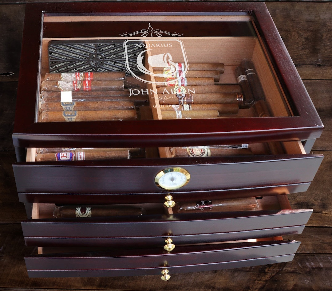 Personalized Birthday Cigar Box, Customized Cigar Box Gift for Him ...