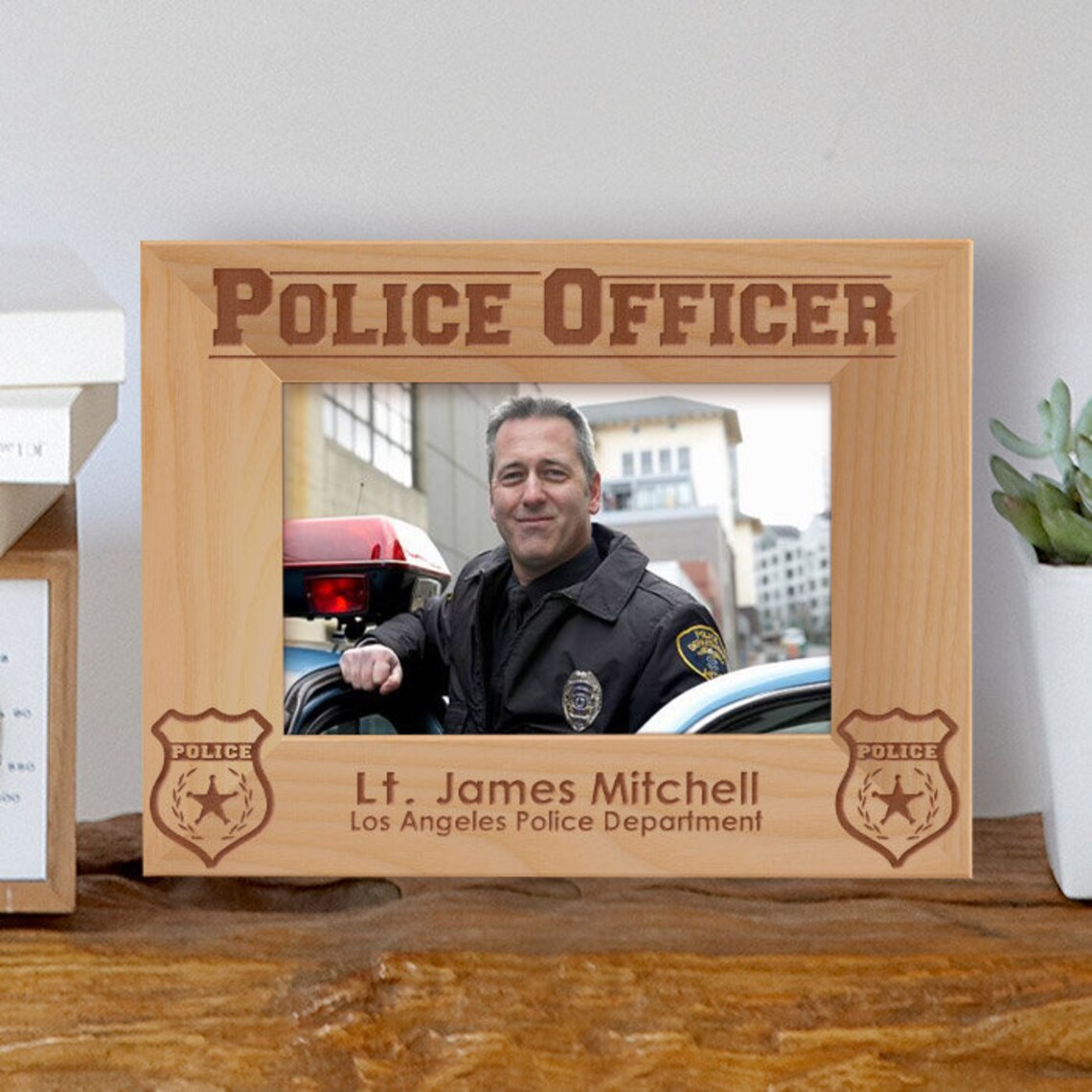 Police Officer Photo Frame Personalized Picture Frame for | Etsy