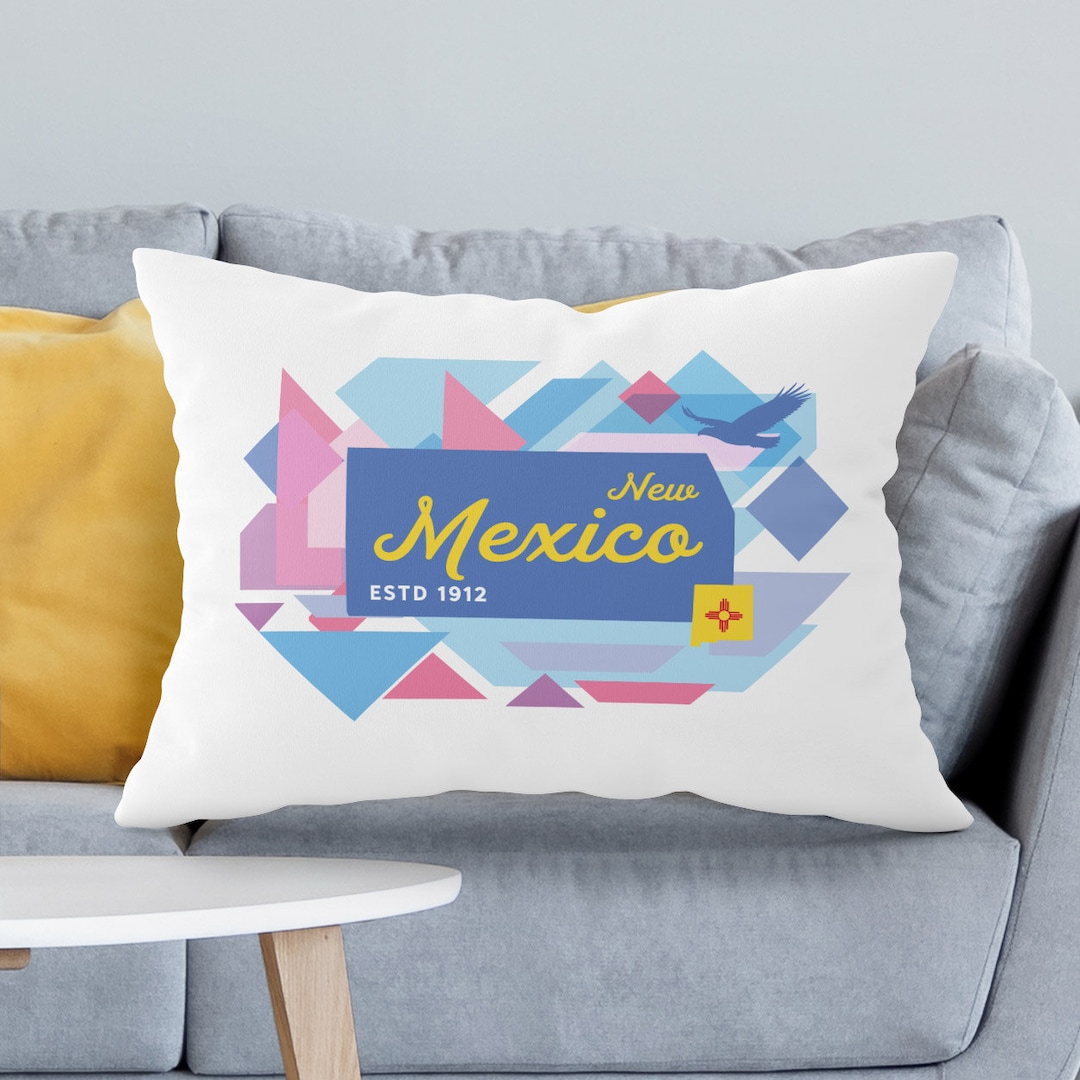 Personalized New Mexico USA State Map Sign Home Pillow Cover Gift for ...